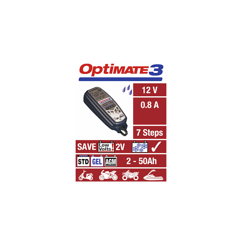 OPTIMATE 3 BATTERY CHARGER - TM430 - Sharwoods Bike Tyre Online